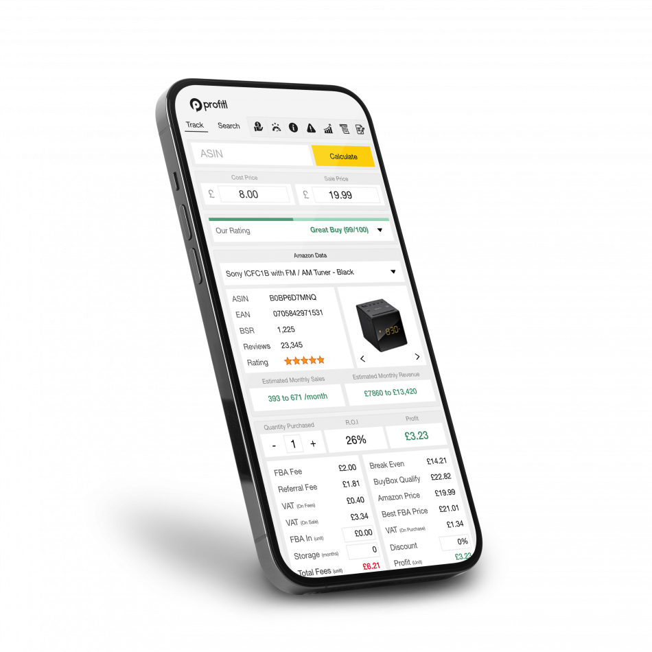 Profitl - Amazon FBA Deals Analysis and Product Finder